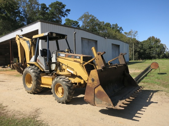 CAT 426B BACKHOE, DSL, 4X4, 4-POST CANOPY, 4-N-1 BUCKET, FOLD DOWN ...