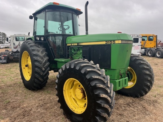 JD 3155 TRACTOR CAB, MFWD, DUAL REMOTES 3709 HRS SHOWING | Online ...