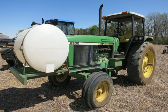 JD 2955 4-POST CANOPY, DSL, DUAL REMOTES, SIDE CONSOLE W/ RABBIT ...