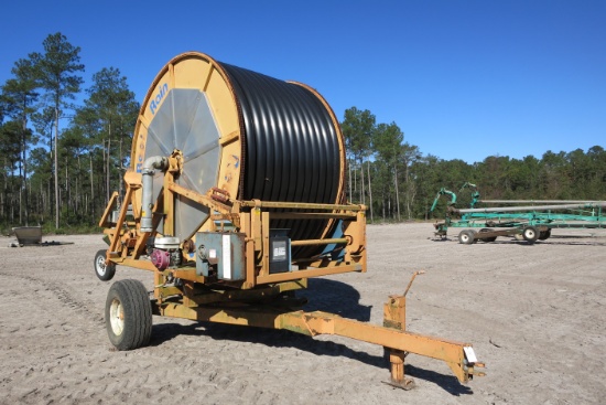 HOBBS REEL RAIN IRRIGATION REEL, HONDA ENGINE, NELSON 150 GUN 1000 ...