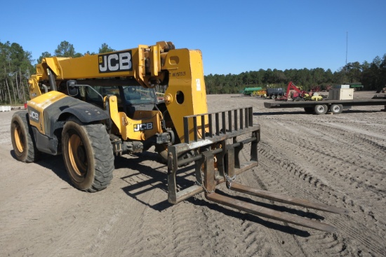 JCB 507-42 TELEHANDLER, DSL, 5' FORKS, 42' BOOM, 3876 HRS, SN ...