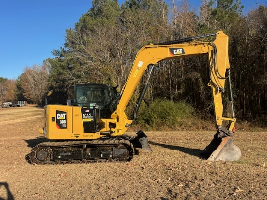 CAT 308 EXCAVATOR, CAB,DSL, RUBBER TRACKS, 36” BUCKET, QUICK COUPLER ...