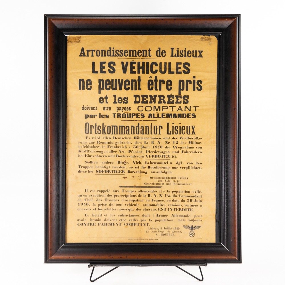 WWII German French Normandy Occupation Poster | Proxibid