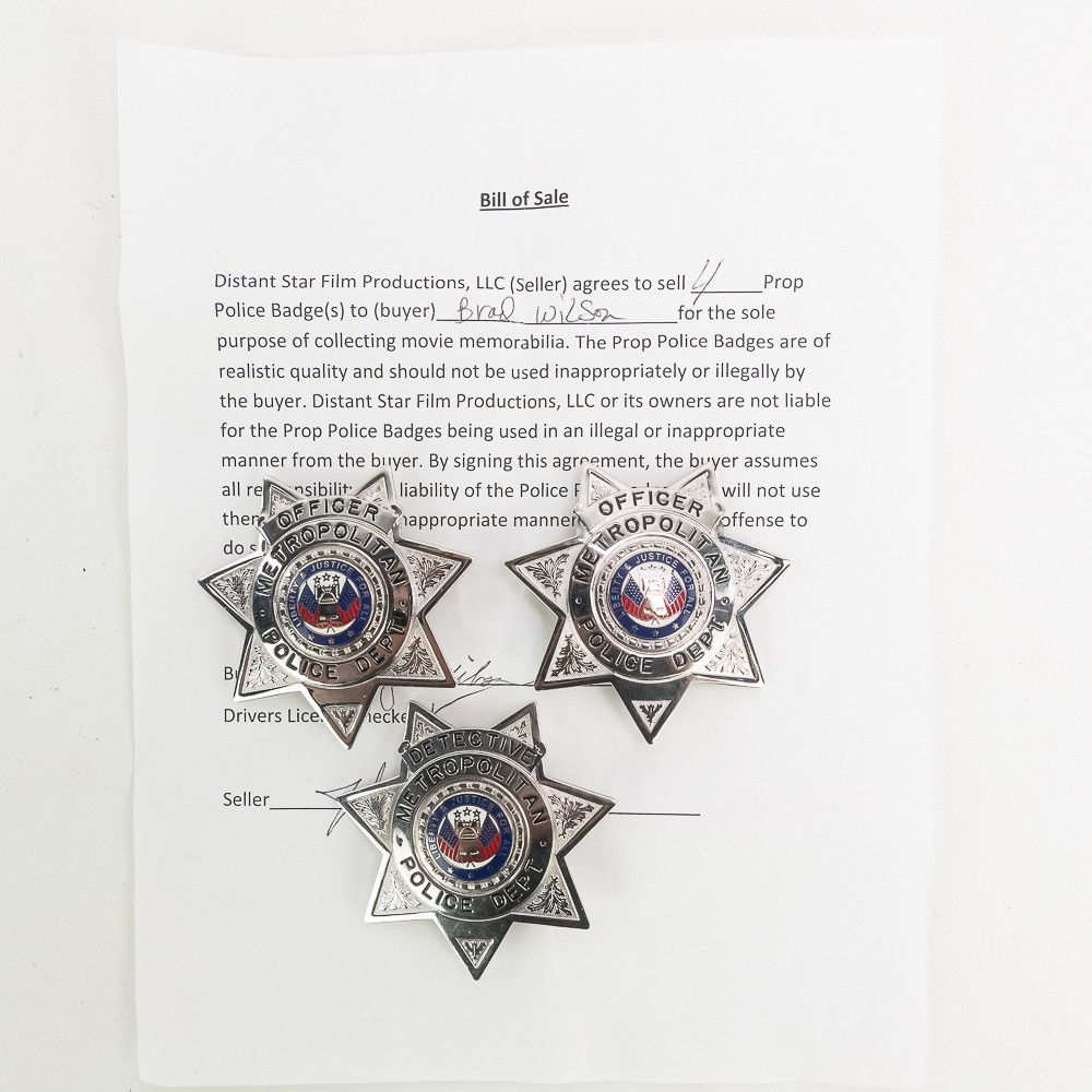 3x Realistic Movie Prop Police Badges | Proxibid