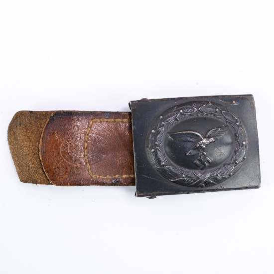 WWII German Luftwaffe EM Steel Belt Buckle W/Tab | Guns & Military ...