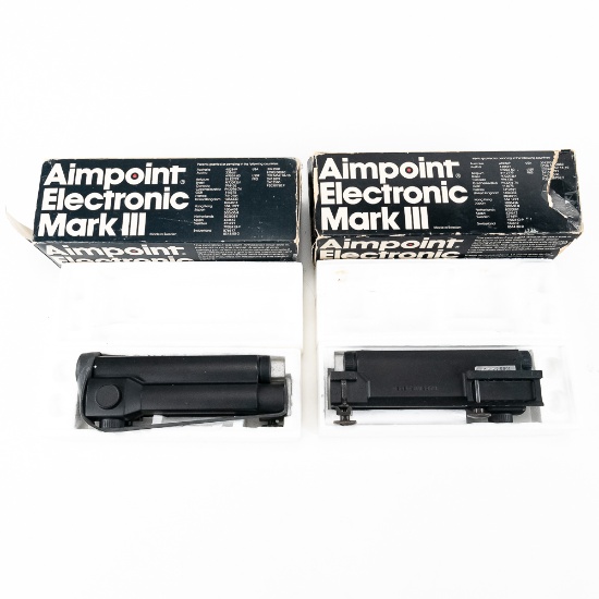 2x Aimpoint Electronic Mark III Red Dot | Guns & Military Artifacts Gun ...