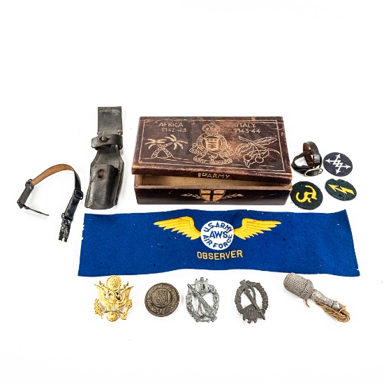 WWII US "Bring back" Box W/ German Badge,Buckle | Guns & Military ...