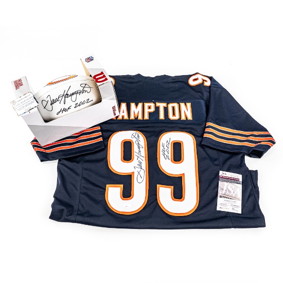 Dan Hampton HOF '02 Autographed Jersey & Football | Art, Antiques ...