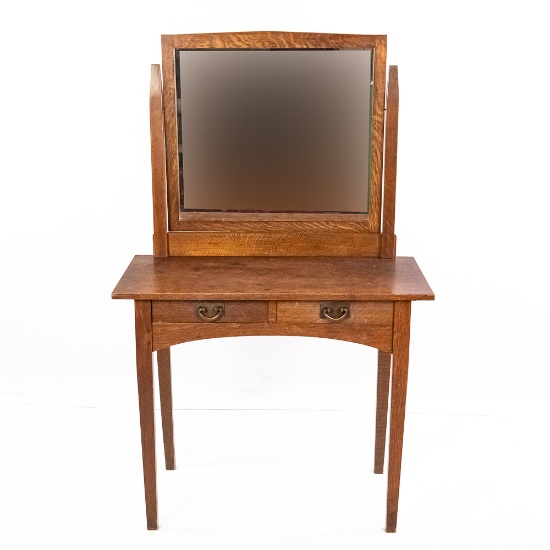 Gustav Stickley Mission Quarter-sawn Oak Vanity | Art, Antiques ...