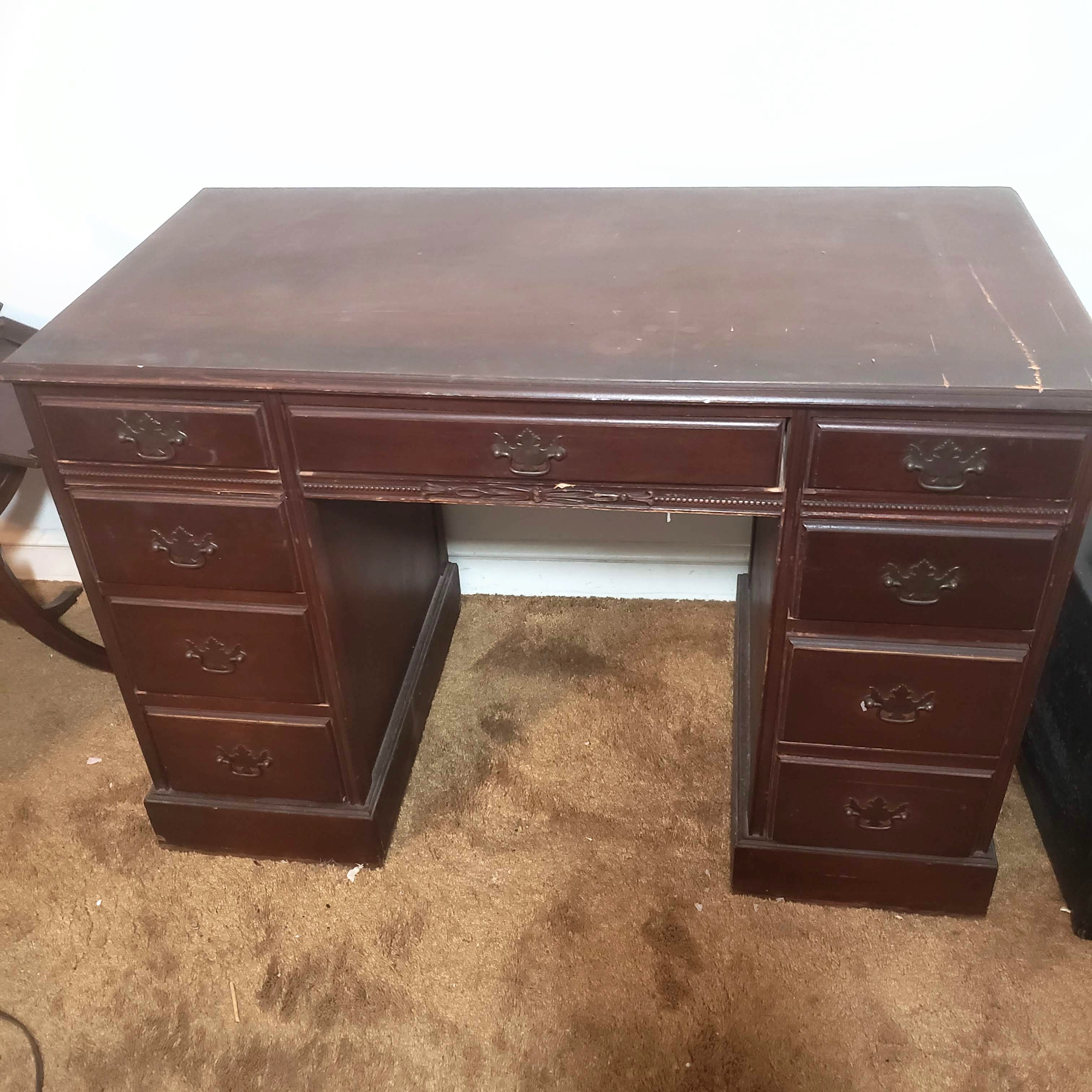 Antique Keyhole Desk