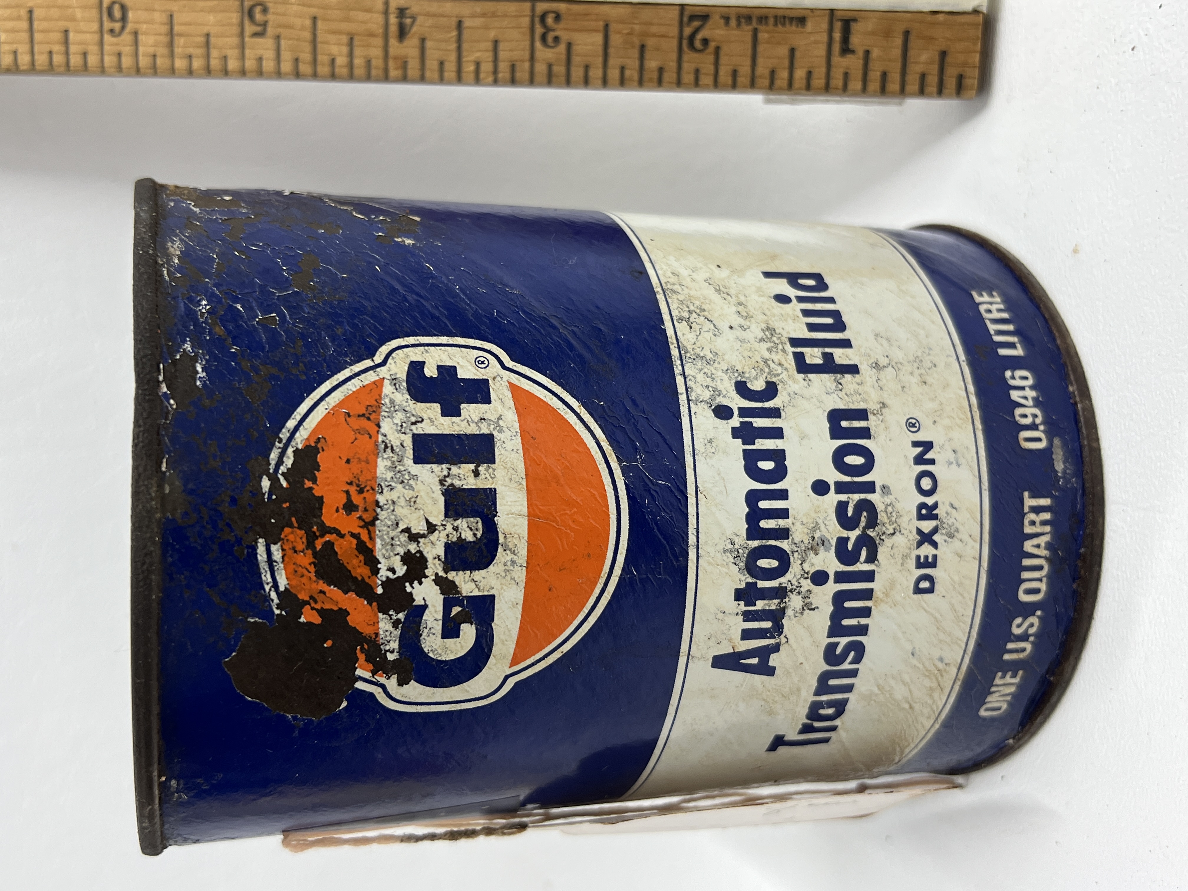 Old Gulf Oil Cans