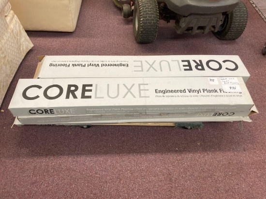 5 boxes Coreluxe vinyl plank flooring | Online Auctions | Proxibid
