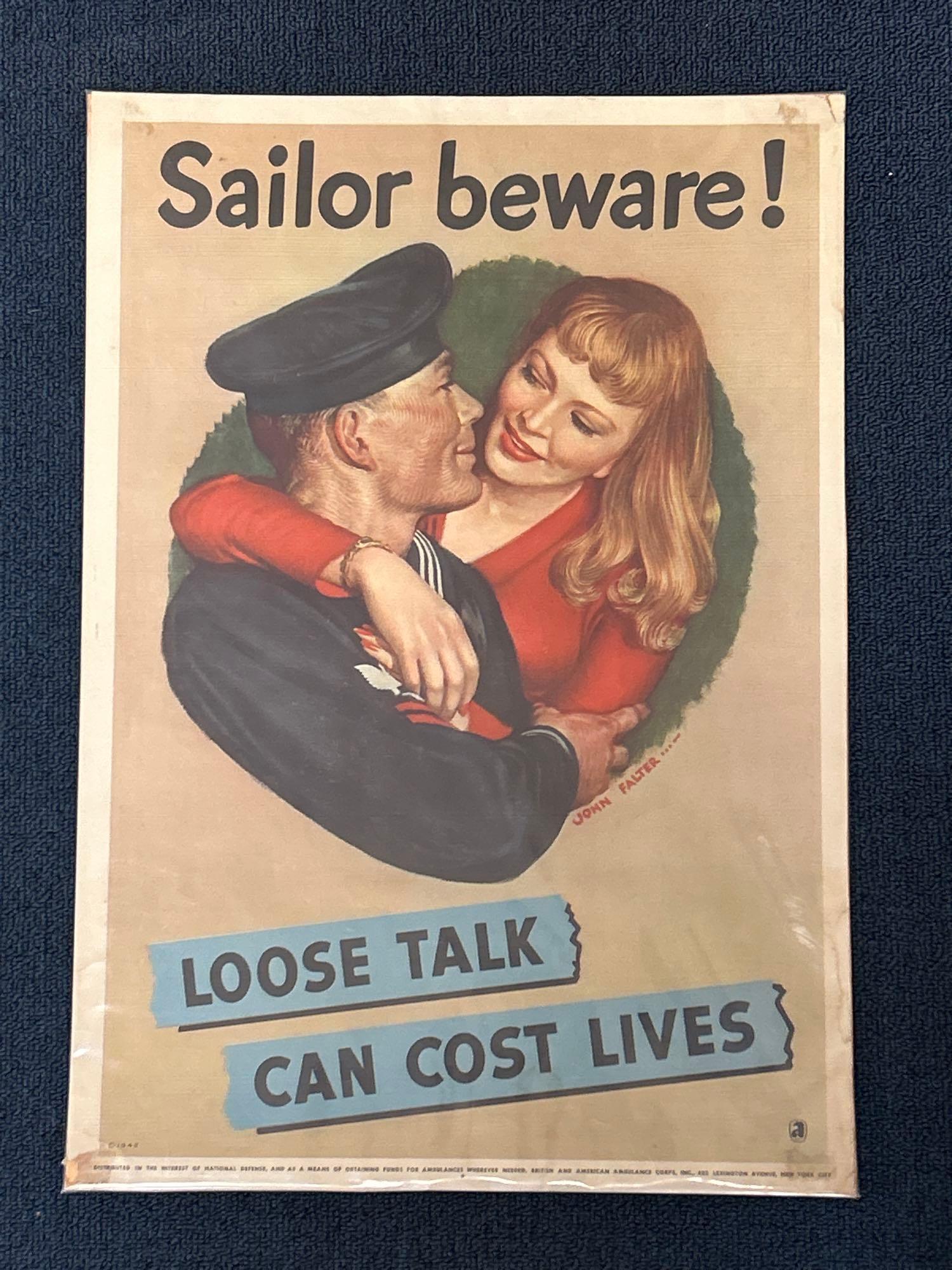 original World War II war poster, 1942 John | Proxibid