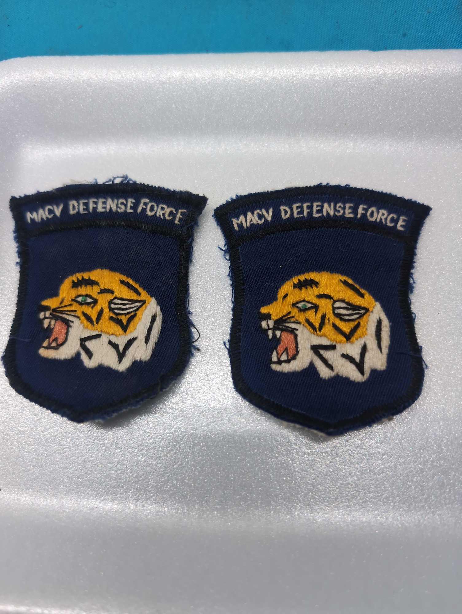 2 Vietnam MACV defense force patches | Proxibid