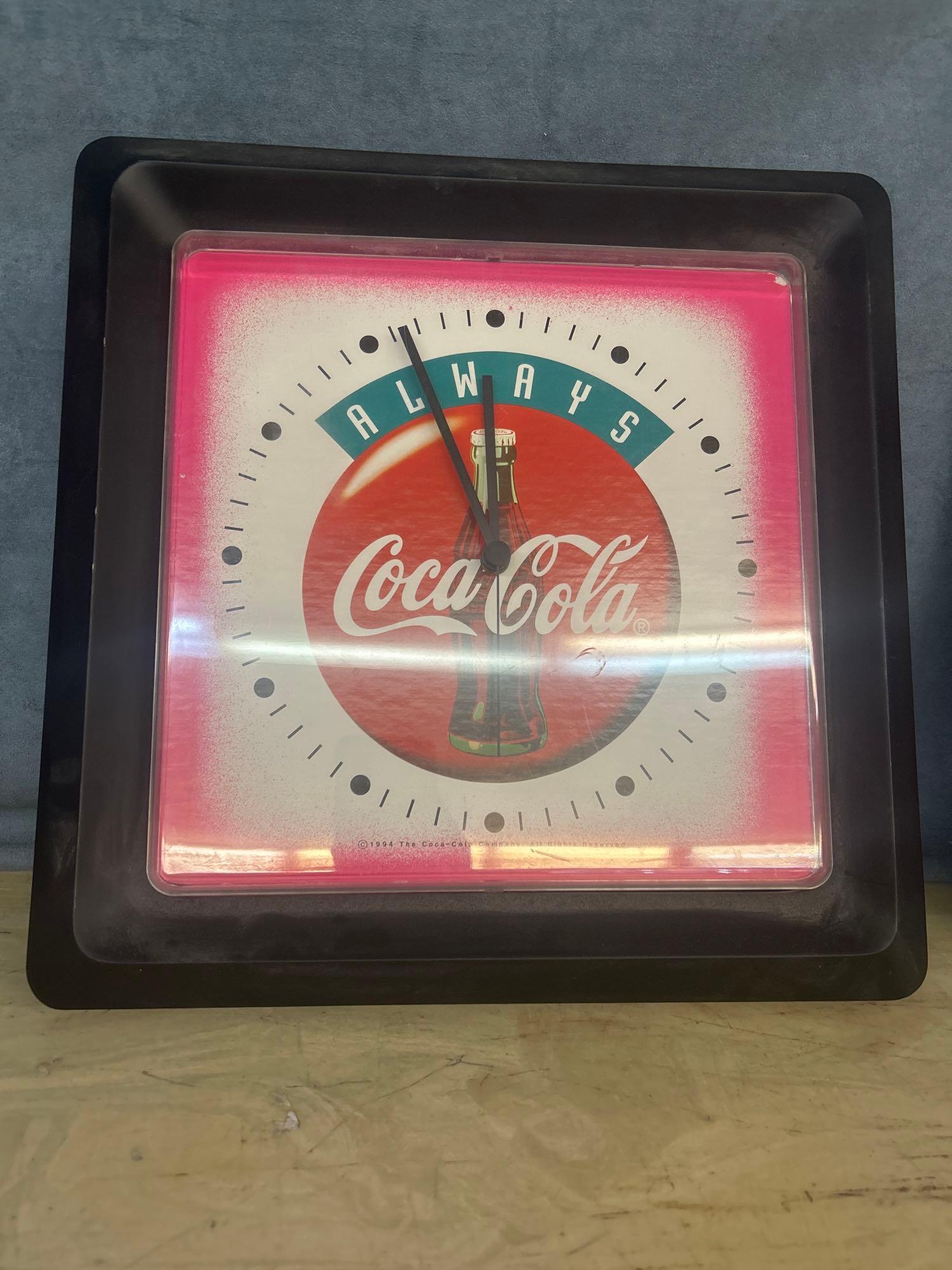 Coca Cola lighted clock | Proxibid