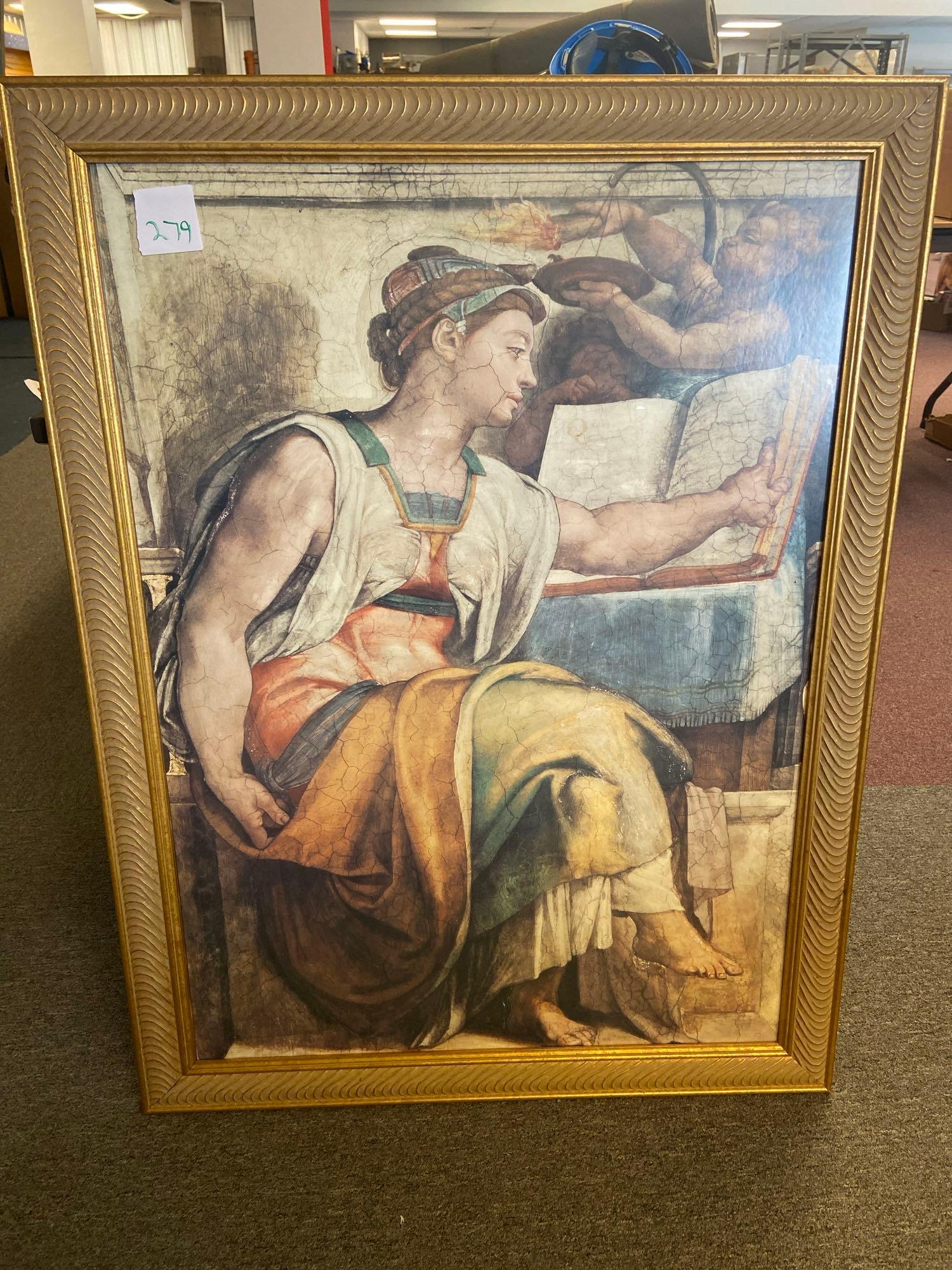 Michelangelo The Erythraean Sibyl 1509 Framed | Proxibid
