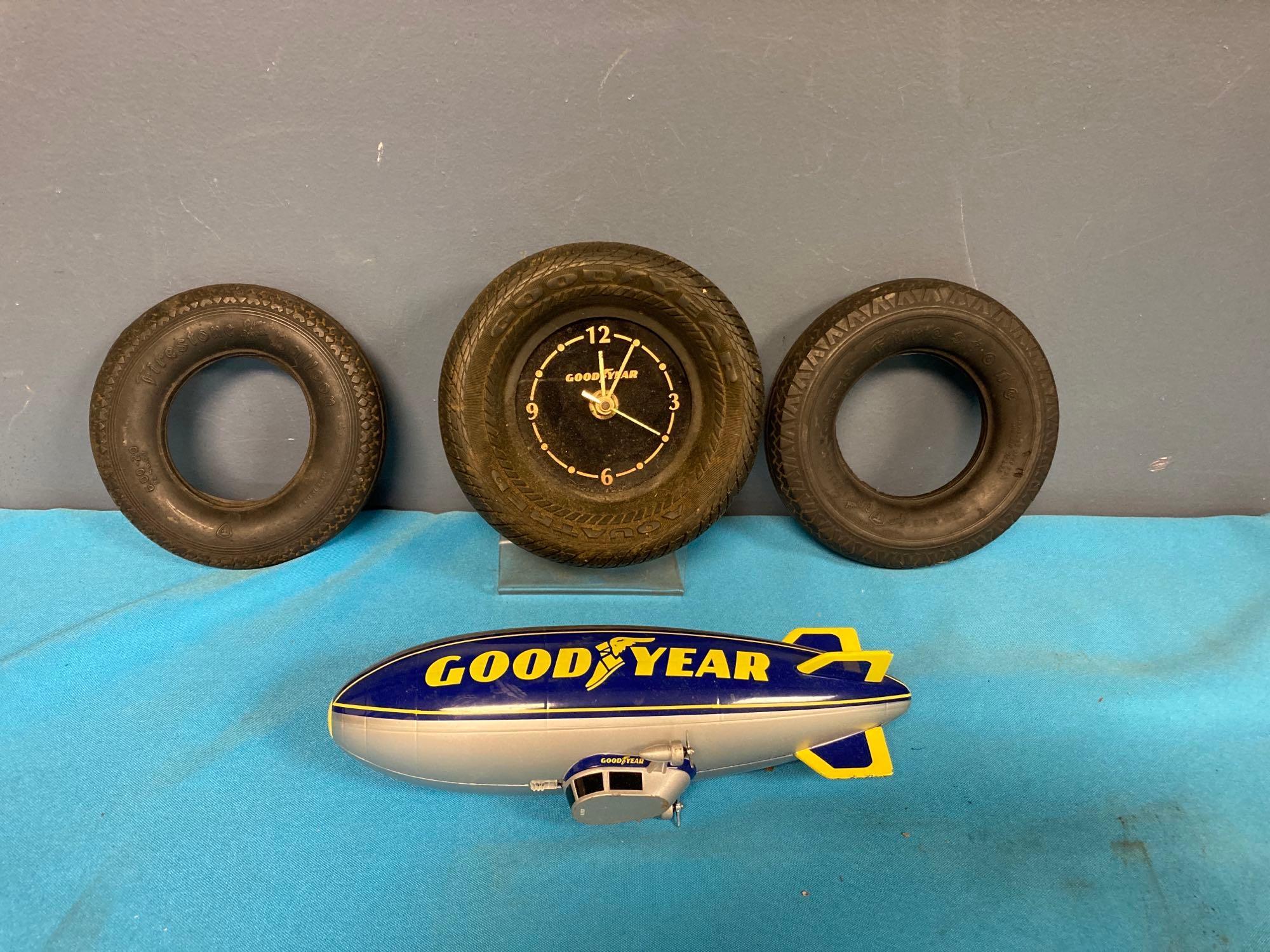 Goodyear blimp clock Firestone mini tires | Proxibid