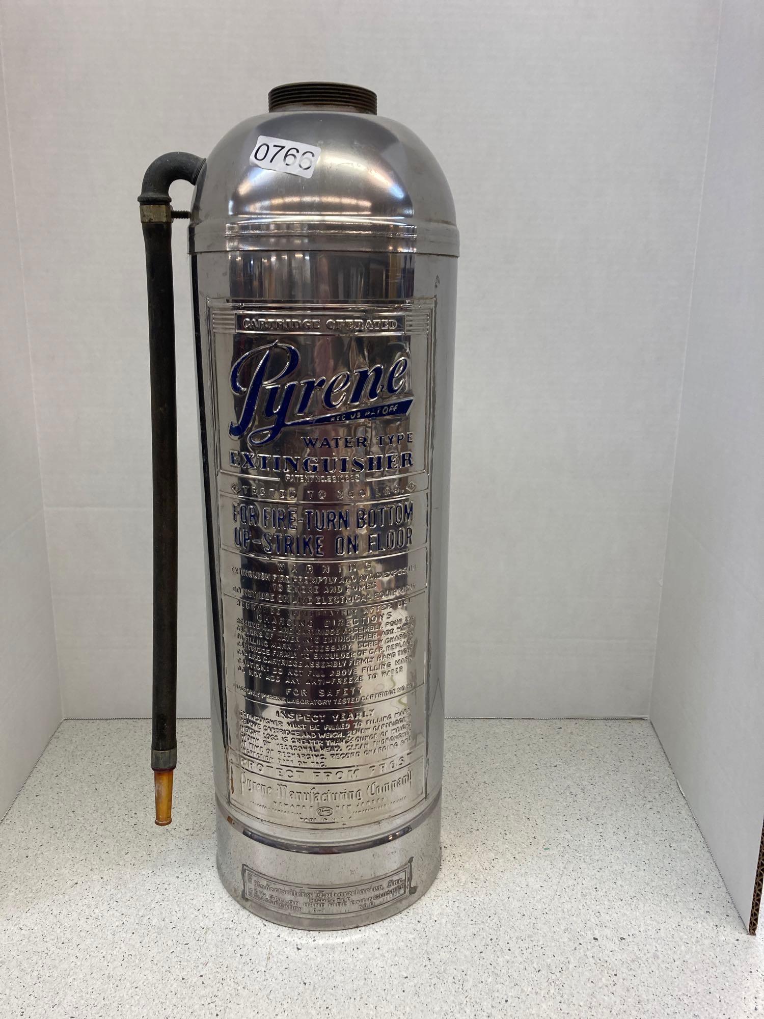 Vintage Pyrene water type extinguisher | Proxibid
