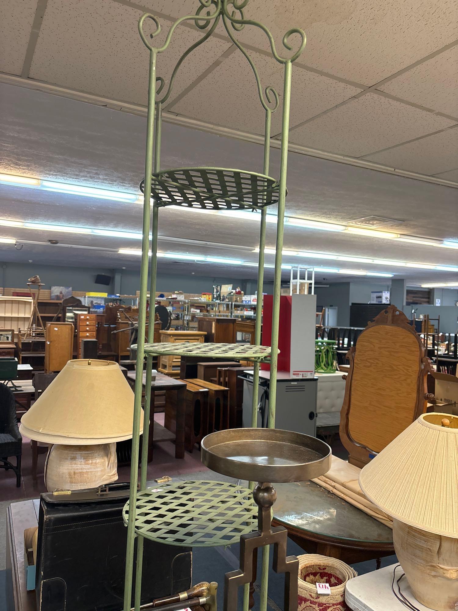 Metal shelf collapsible metal stand | Proxibid