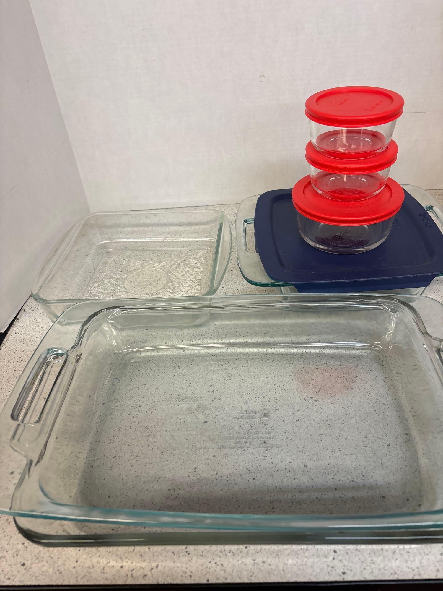 pyrex cake pans cookware glass bake pan | Proxibid