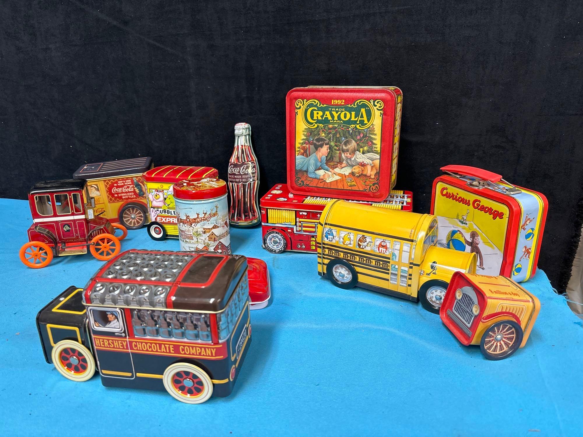 Tin vehicles cars buses lunchboxes et | Proxibid