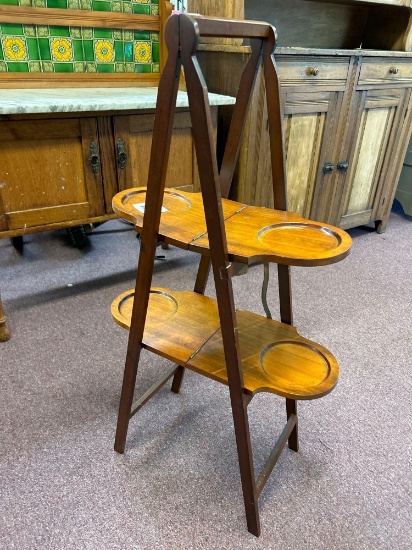 unique folding Butler serving stand | Online Auctions | Proxibid