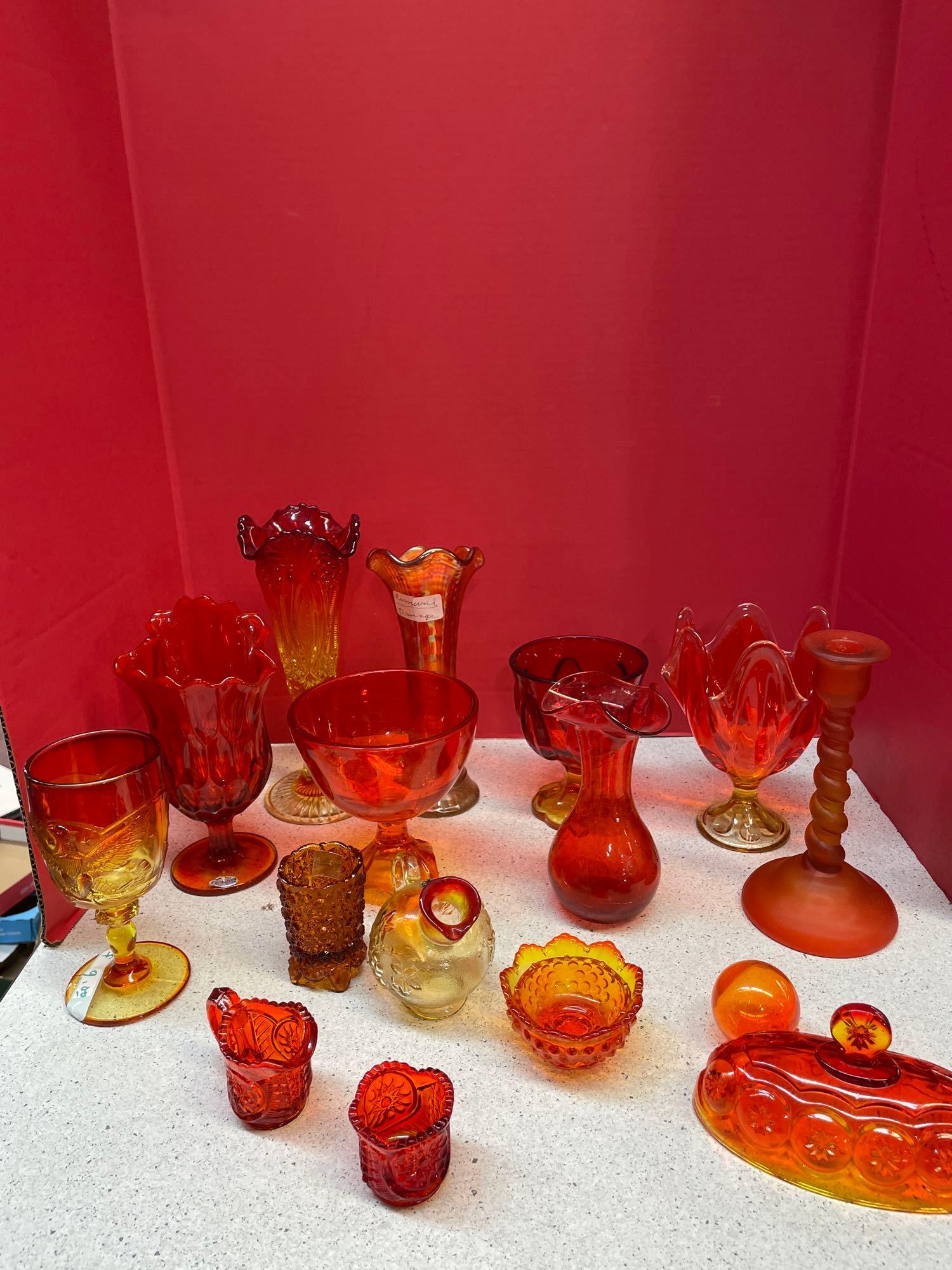 Amberina glassware | Proxibid