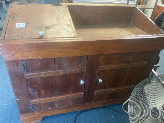 Dry sink primitive pine wood | Online Auctions | Proxibid