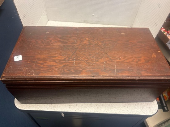masonic storage chest with paper items inside | Online Auctions | Proxibid