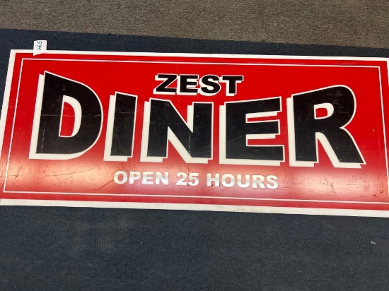 vintage zest diner open 25 hours sign | Estate & Personal Property ...