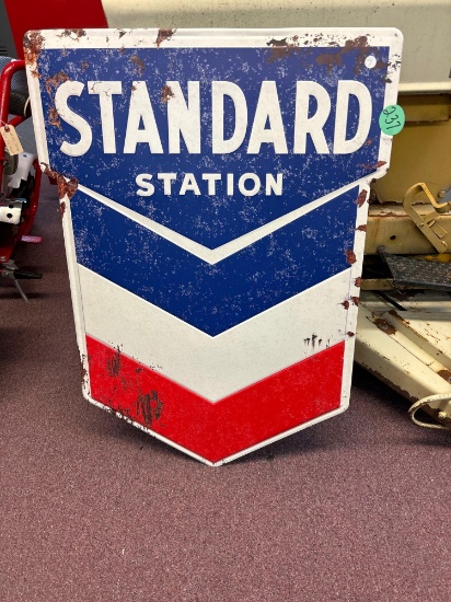 Metal standard station sign | Online Auctions | Proxibid