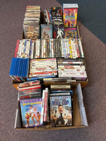 Three flats of DVDs and VHS | Computers & Electronics Electronics CD's ...