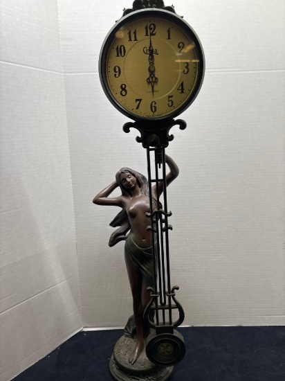 CROSA goddess of time pendulum clock | Estate & Personal Property ...