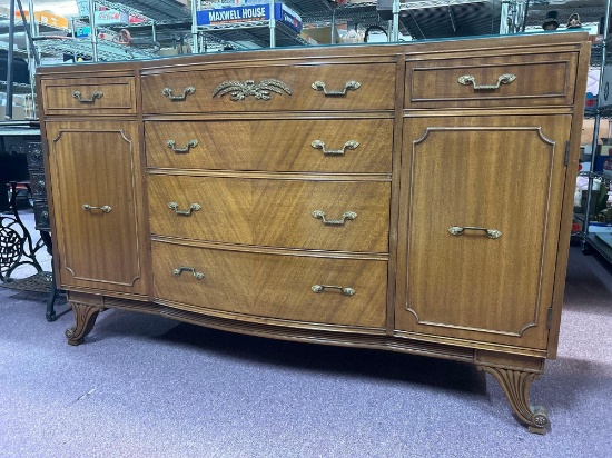 Rway mahogany buffet sideboard with glass top | Estate & Personal ...