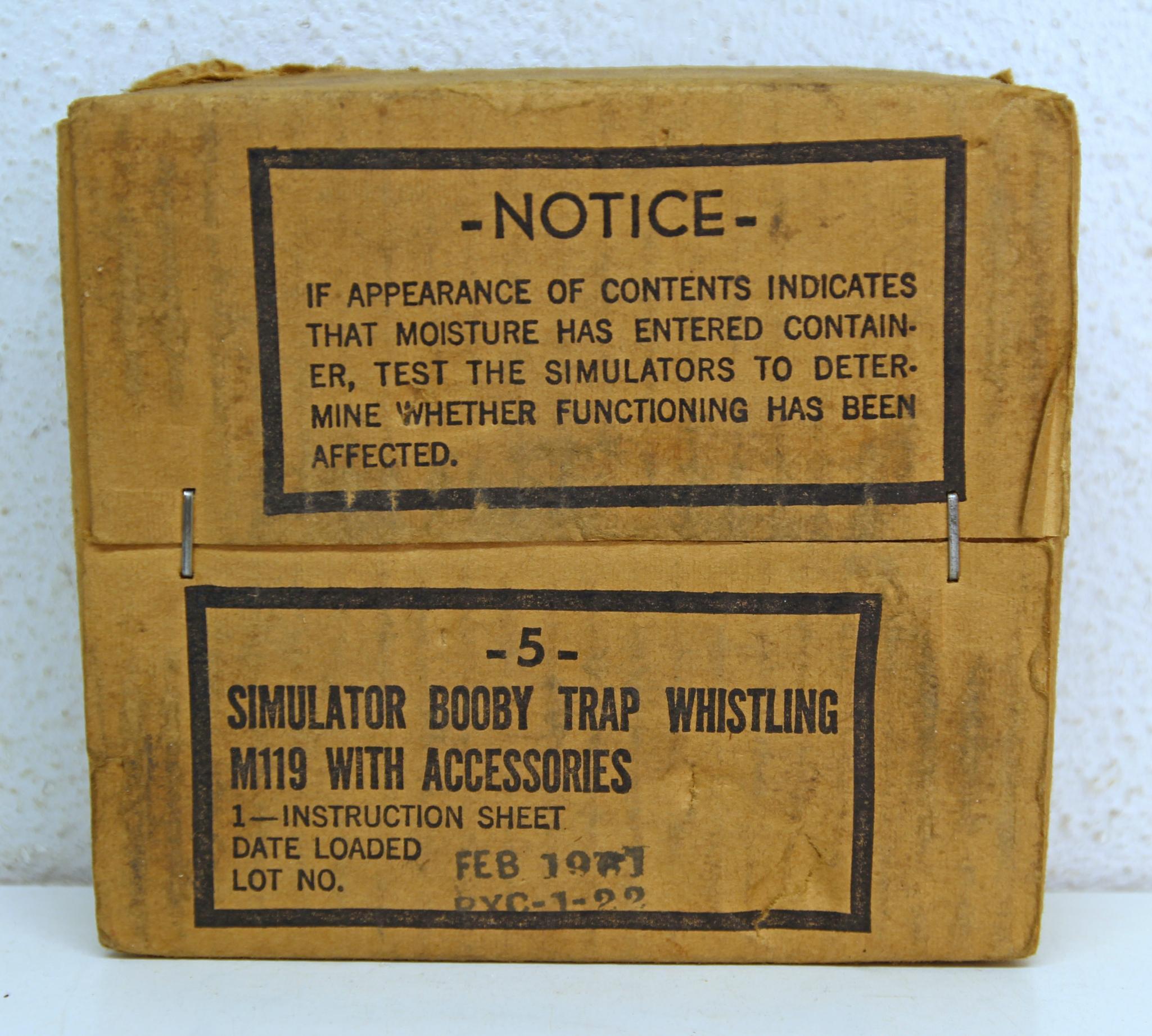 Two Military Simulator Booby Trap Whistling M119 | Proxibid