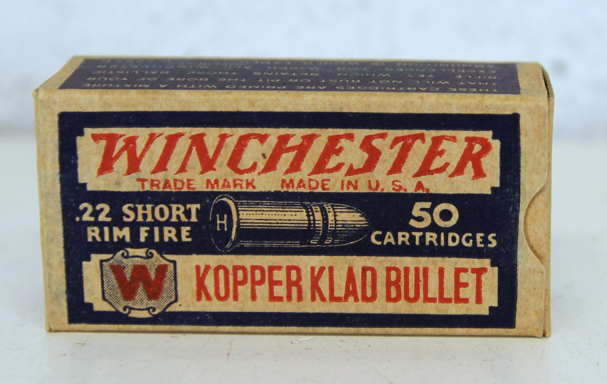 Full Vintage Box Winchester .22 Short Rimfire | Proxibid