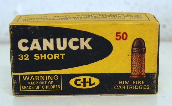 Full Vintage Canuck .32 Short Rimfire Cartridges Ammunition | Guns ...