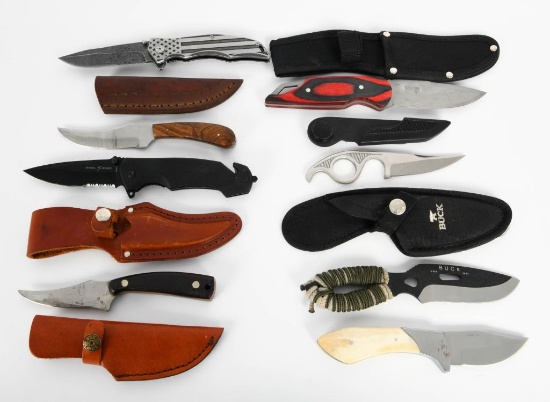 8 Various Knives Old Timer, Buck, Frost, United | Guns & Military ...
