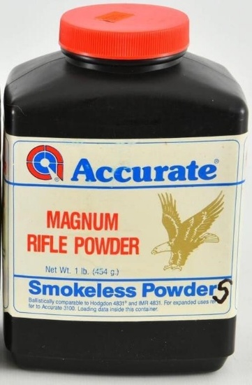 1 Lb Accurate Magnum Rifle Smokeless Gun Powder | Guns & Military ...