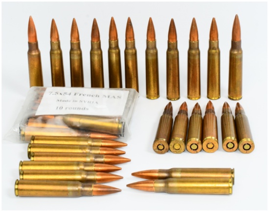 35 Rounds 7.5x54 French MAS Rifle Ammunition, Made in Syria | Guns ...