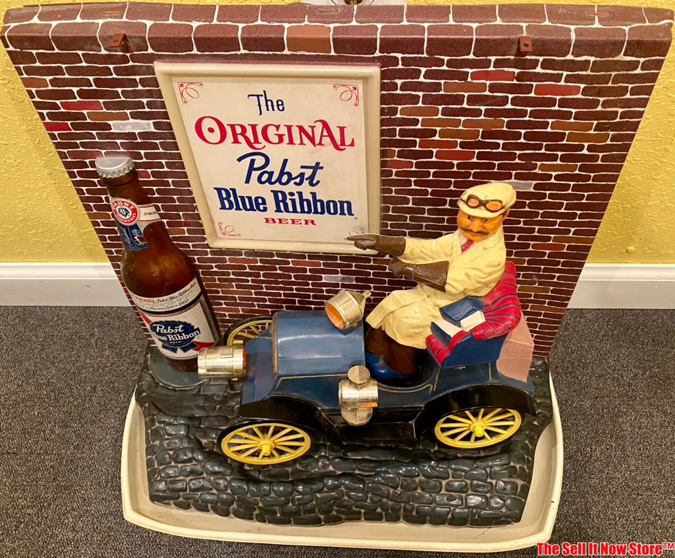 Vintage Pabst Blue Ribbon Beer Original Mirror Sign Pbr Pabst Blue
