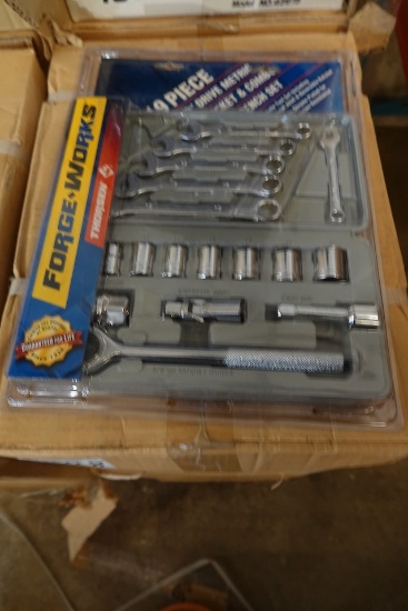 CASES 19 PC SOCKET & WRENCH SET 10 CT (X2) | Heavy Construction Equipment Light Equipment ...