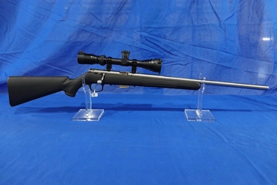 SAVAGE 17 HMR BOLT ACTION RIFLE STAINLESS STEEL MOD: 93R17, NEW BULL ...