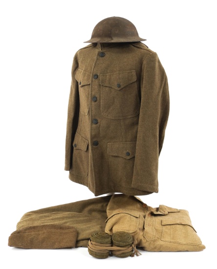 WWI US ARMY AEF M1917 ENLISTED UNIFORM SET | Guns & Military Artifacts ...