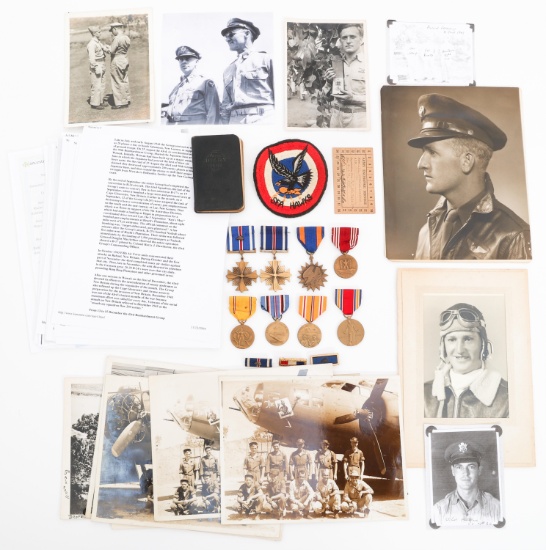 WWII US B-17 "BLACK JACK" NAMED CREWMAN DFC GROUP | Guns & Military ...