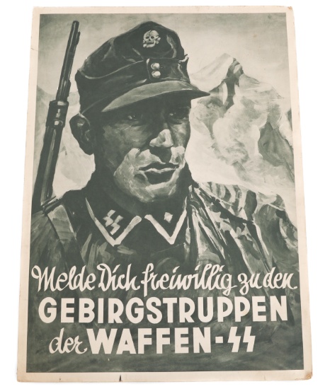 WWII GERMAN SS MOUNTAIN TROOP RECRUITING POSTER | Guns & Military ...