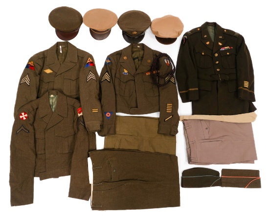 WWII US ARMY OFFICER & ENLISTED UNIFORM ITEMS | Guns & Military ...