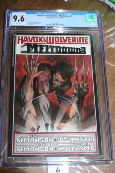 Graded Havok & Wolverine-Meltdown #3 Comic Book, Marvel/Epic Comics ...