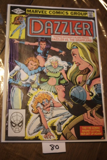 Dazzler Comic Book, Trapped In Ryker's Island Prison Dazzler Vs The Grapplers, 60 Cents | Art ...
