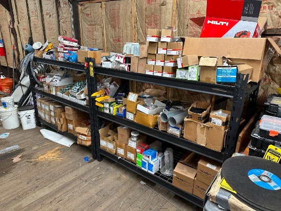 (2) NSF Shelf Units w/ Content of Assorted Electrical Hardware | Heavy ...